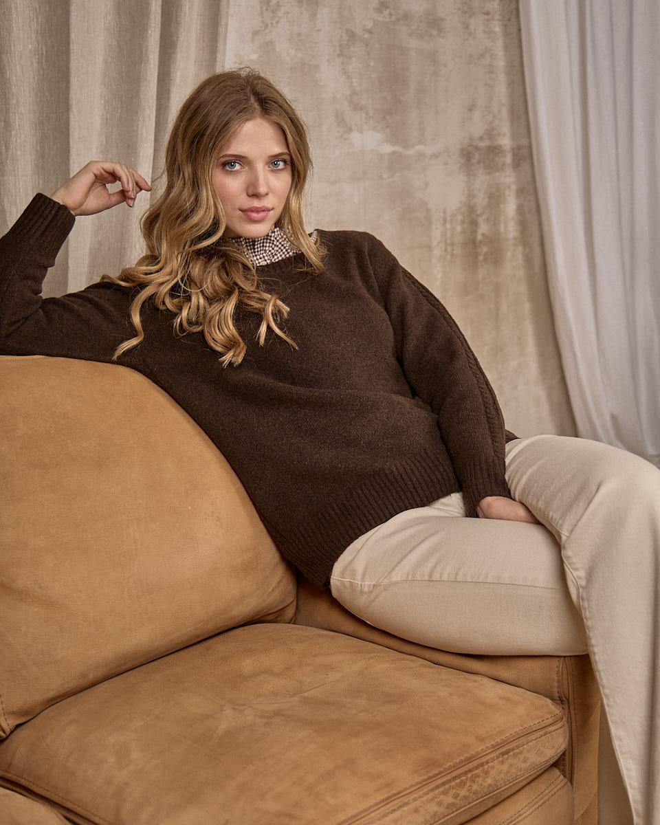 Pull Ellena marron I Mise au Green